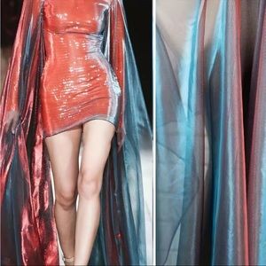 fabric | Other | Piece Gradient Twocolor Mesh Fabric Lovely Shimmering ...